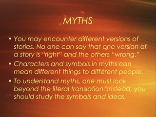 Basic mythology | PPT