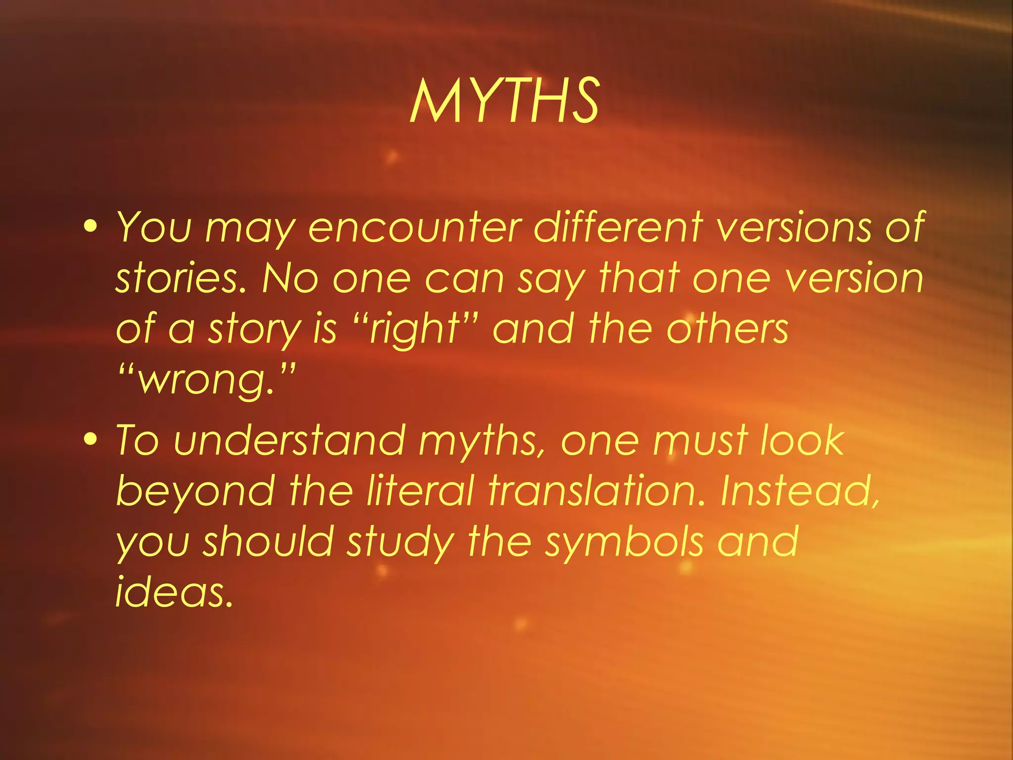 Basic mythology | PPT