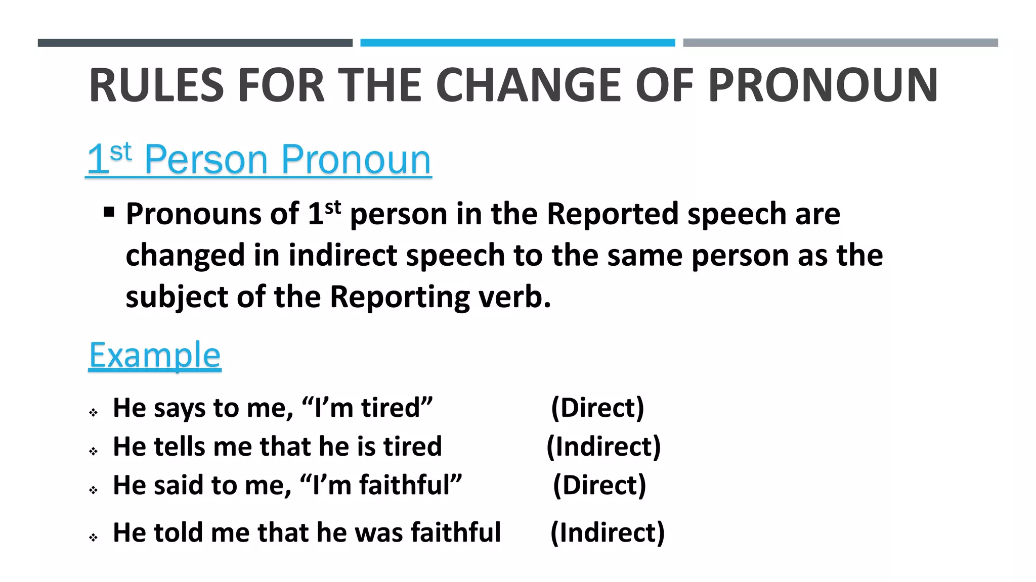 Basic Narration - (Direct and In-direct speech) | PDF