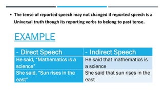 Basic Narration - (Direct and In-direct speech) | PDF