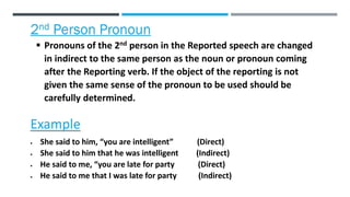 Basic Narration - (Direct and In-direct speech) | PDF