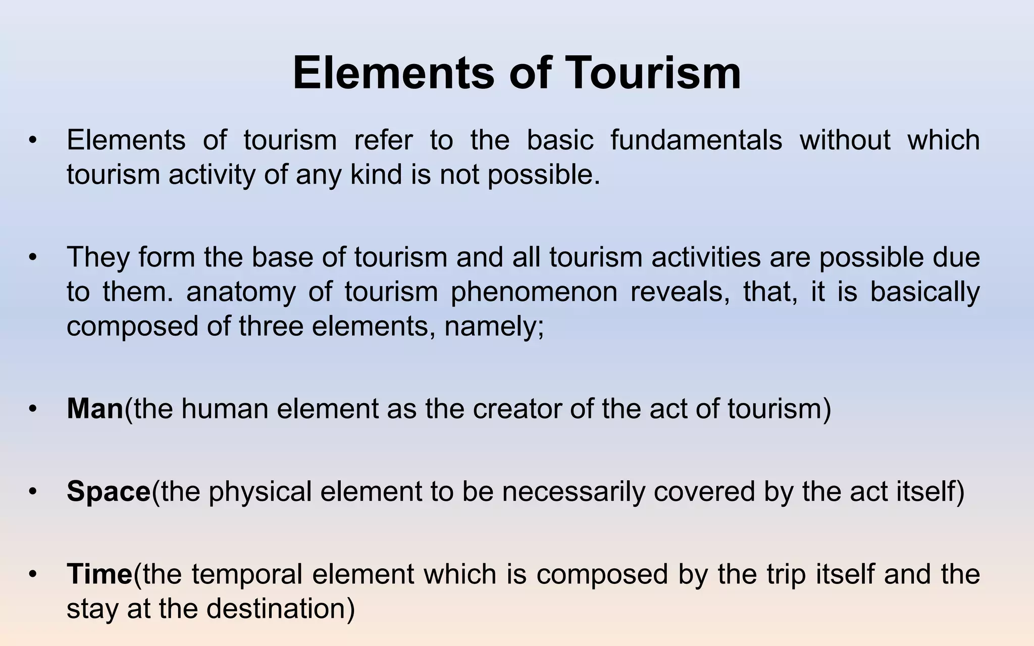 Tourism Foundation Basics | PPSX