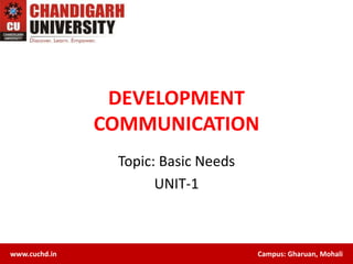 Basic needs | PPTX