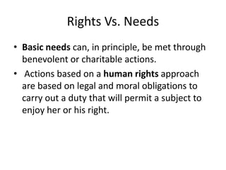 Basic needs approach | PPTX