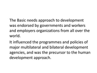 Basic needs approach | PPTX