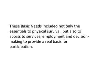 Basic needs approach | PPTX