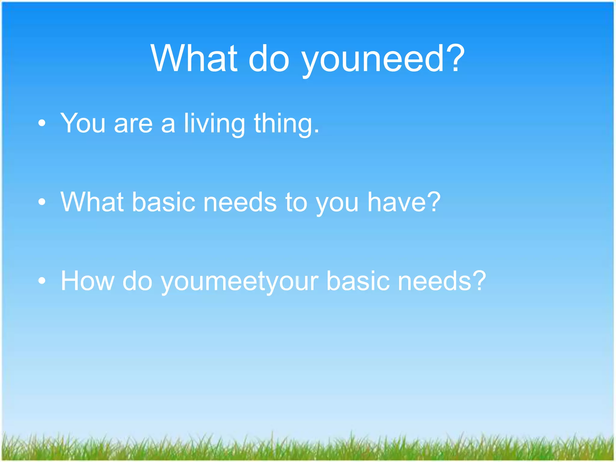 Basic needs power point | PPTX