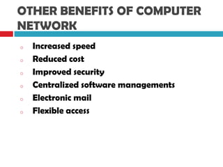 Introduction to computer network | PPTX