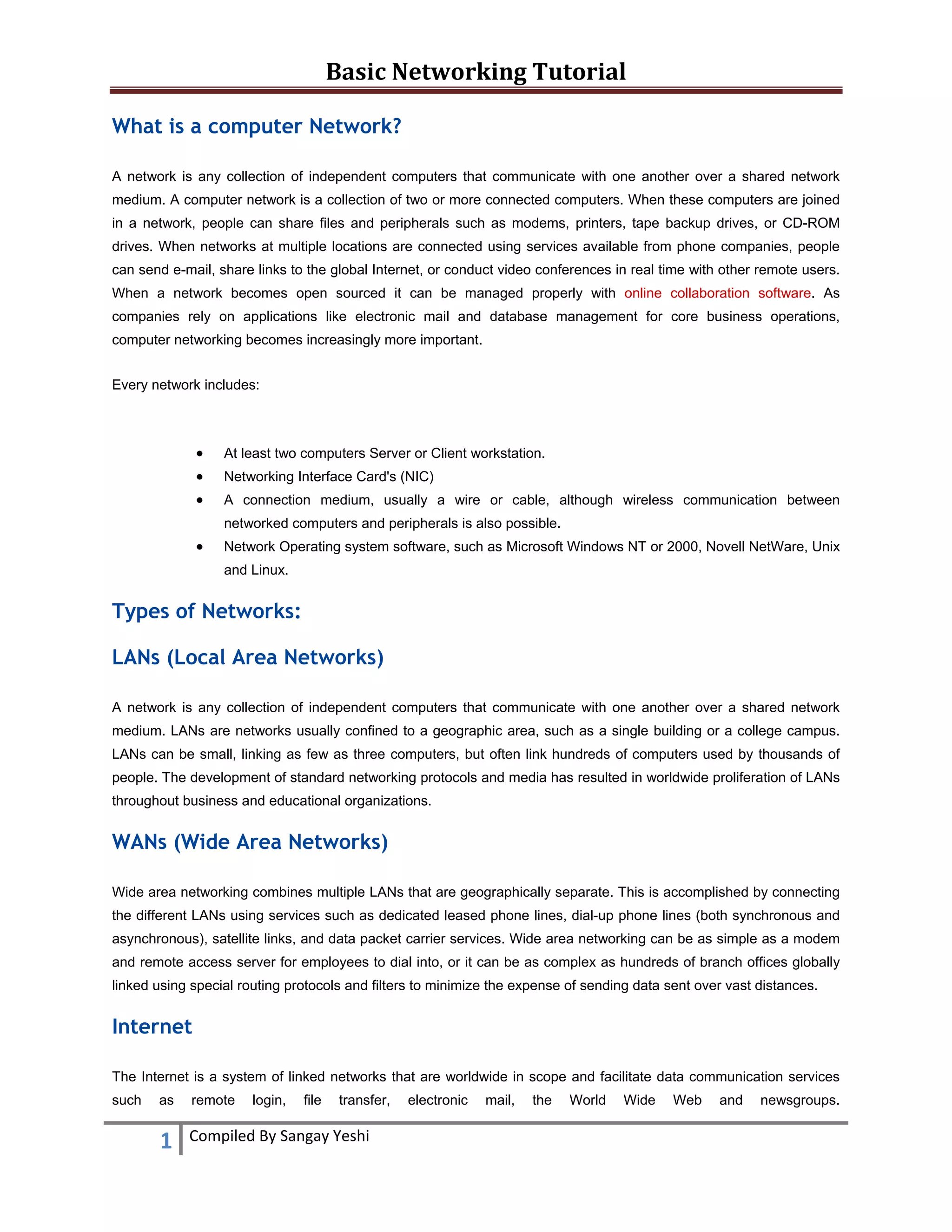Basic Networking Tutorial Pdf 
