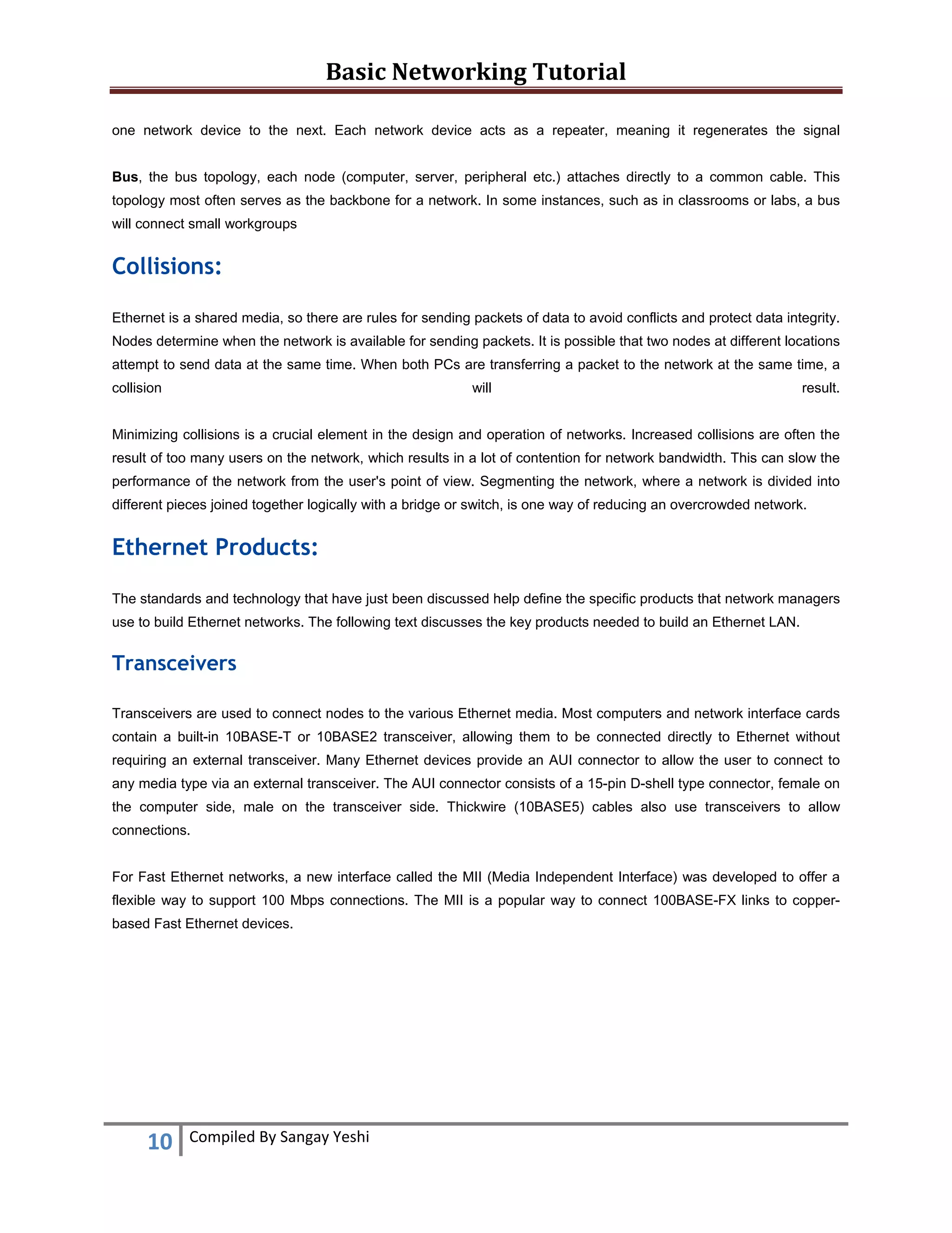 Basic networking tutorial | PDF