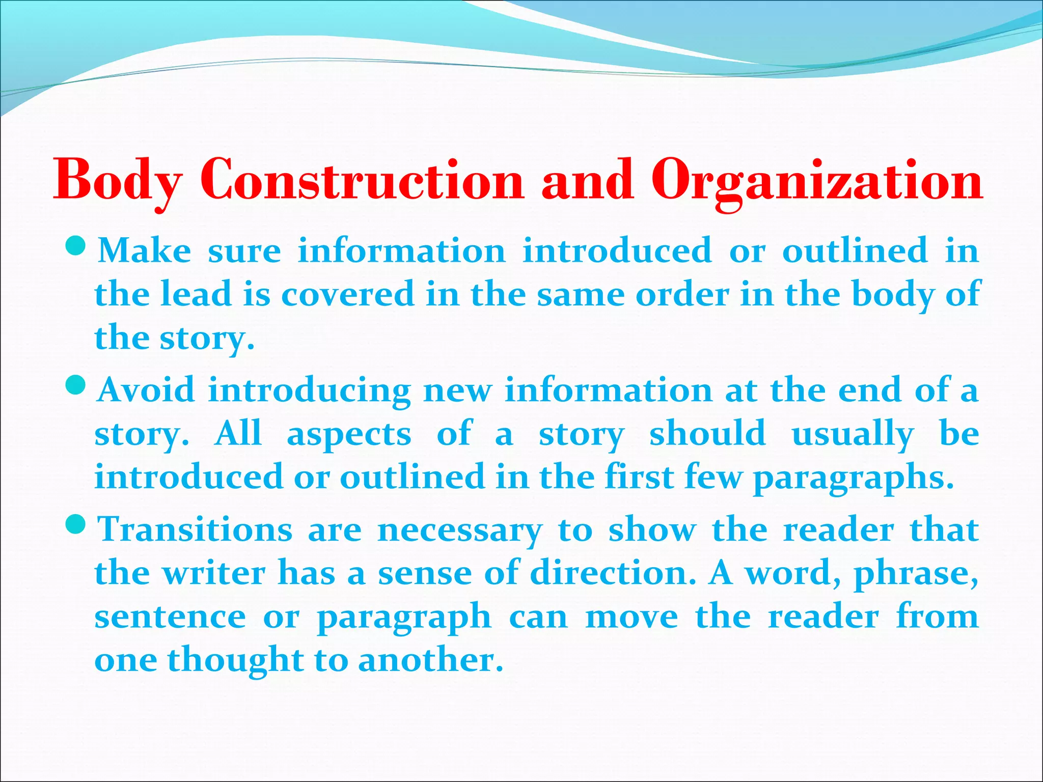 Basic news writing | PPT