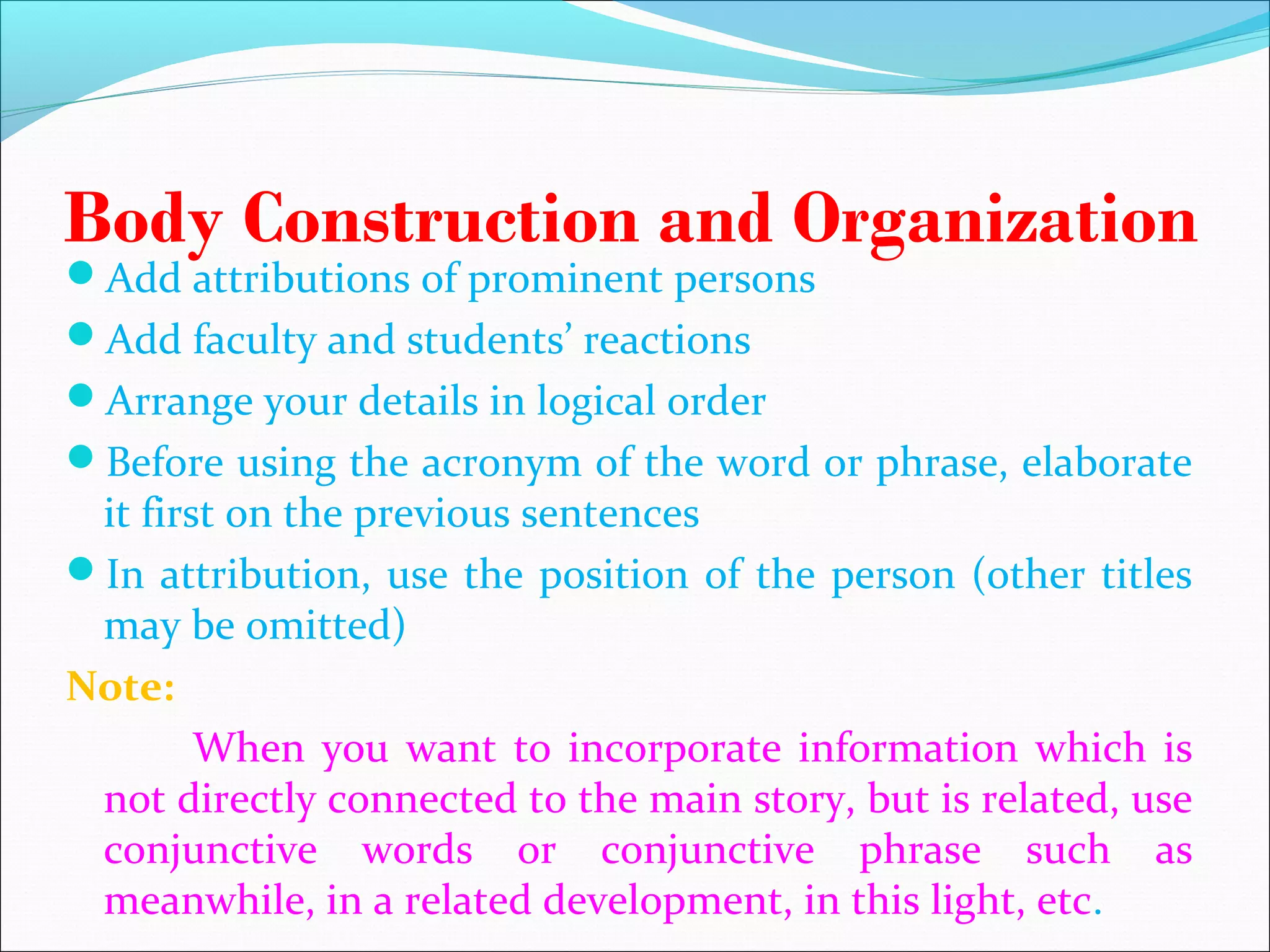 Basic news writing | PPT