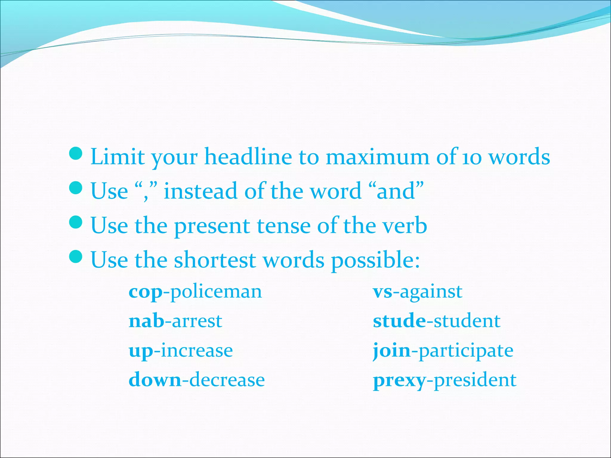 Basic news writing | PPT