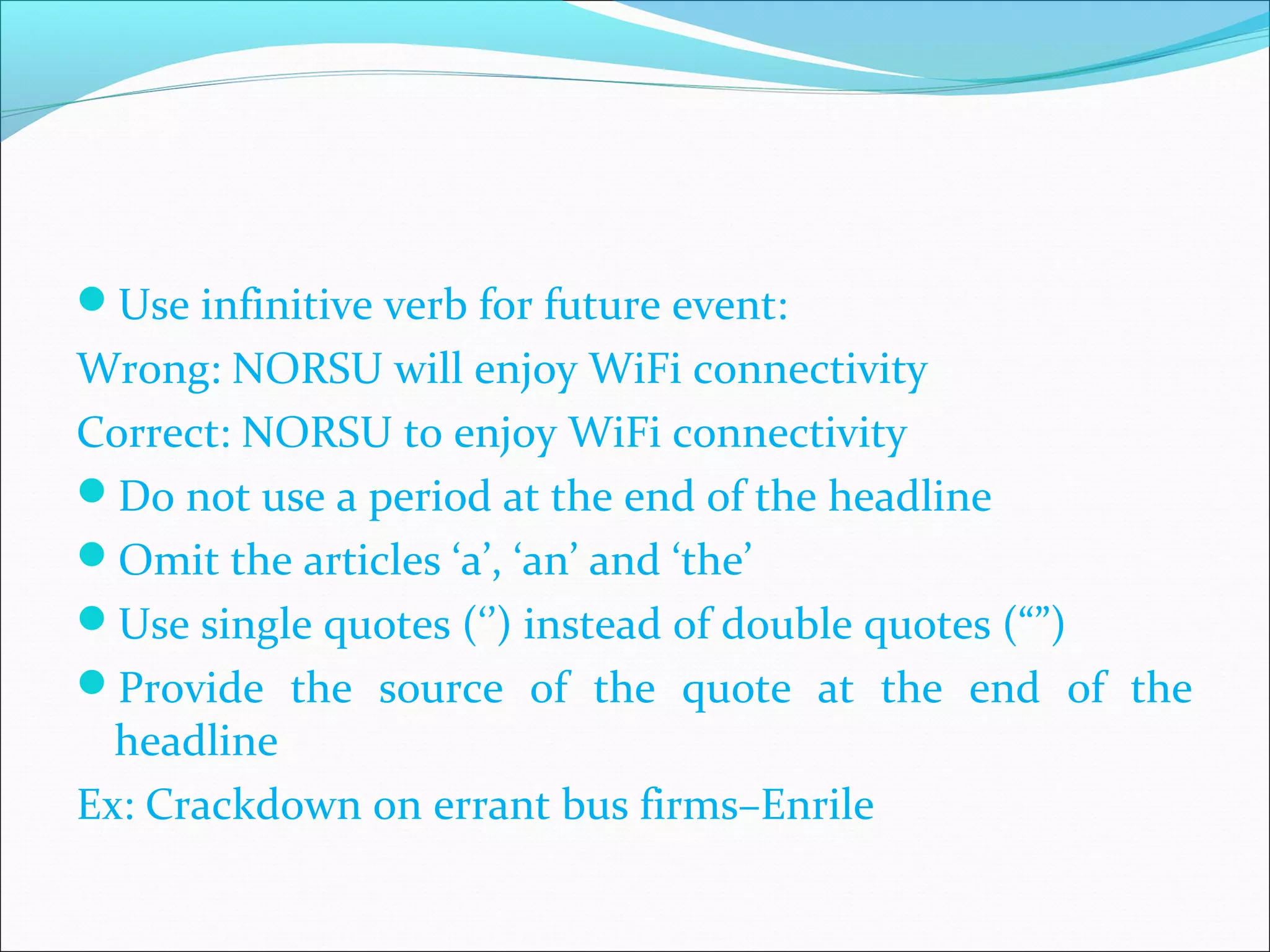 Basic news writing | PPT