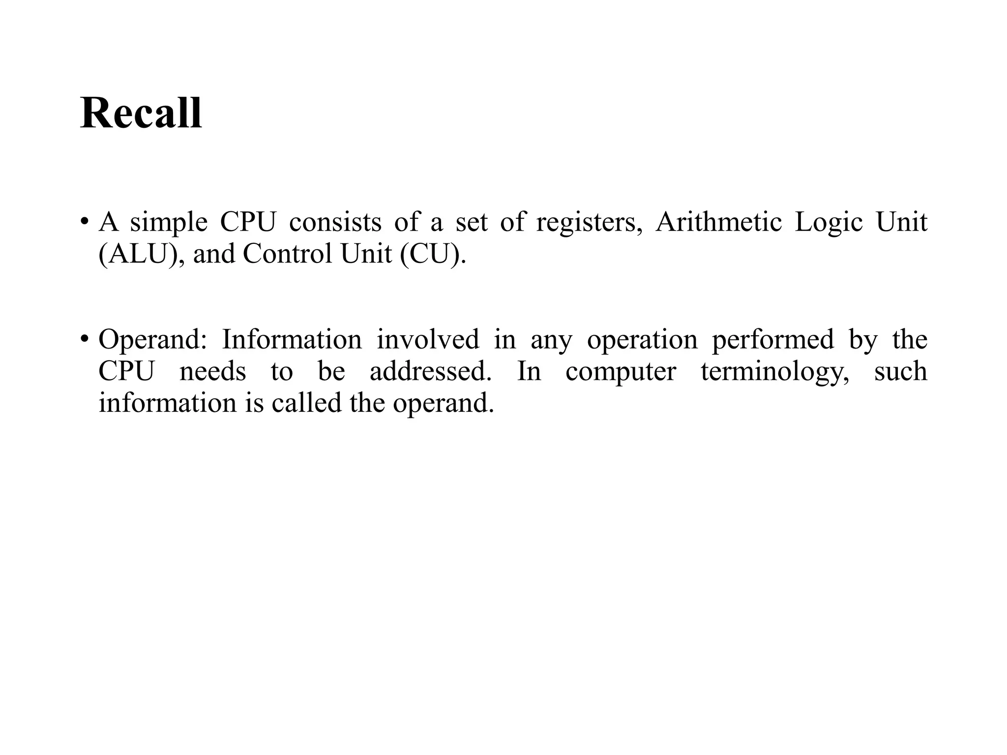 Basic non pipelined cpu architecture | PDF