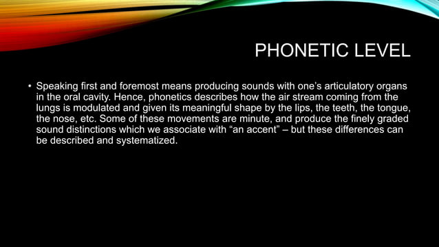 Basic notions; language variation and levels | PPT