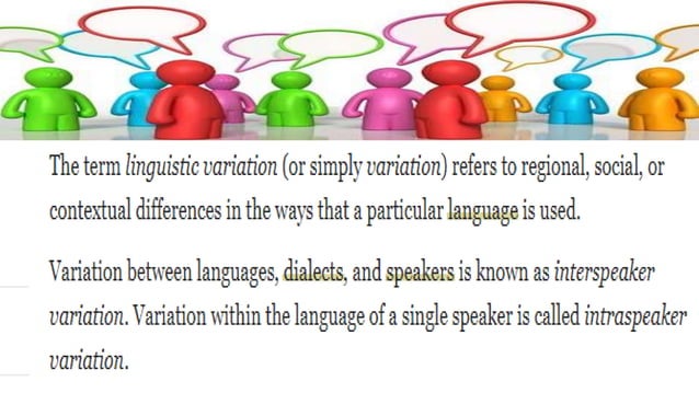 Basic notions; language variation and levels | PPT