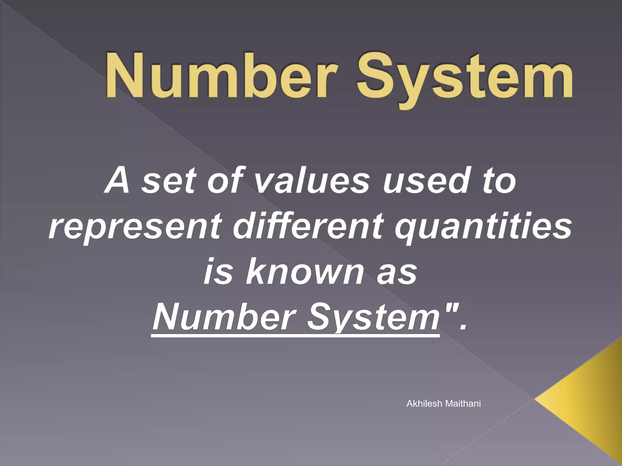 Basic of number system | PPSX
