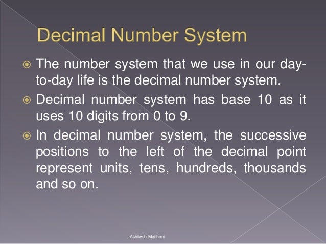 Basic of number system