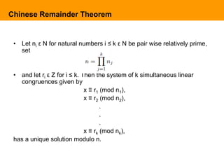 CRYPTOGRAPHY AND NUMBER THEORY, he ha huli | PPT