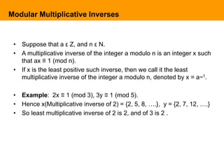 CRYPTOGRAPHY AND NUMBER THEORY, he ha huli | PPT