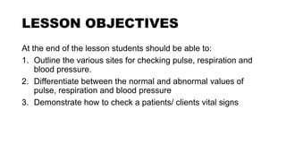 BASIC NURSING - VITAL SIGNS for Nursing students | PPTX