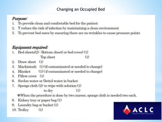 Basic nursing procedure bed making | PPTX