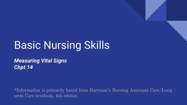 Basic nursing skills vital signs exam | PPT