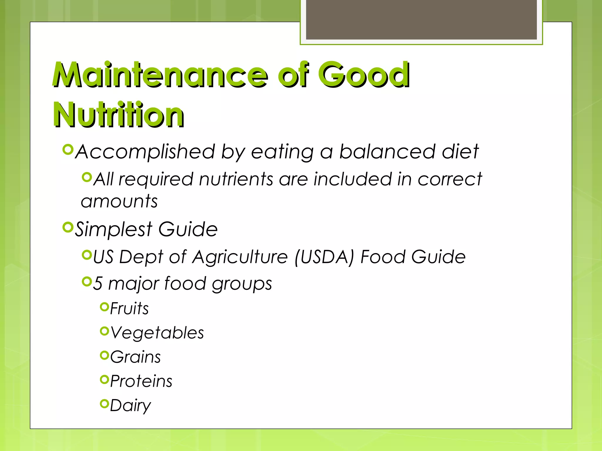 Basic Nutrition | PPT