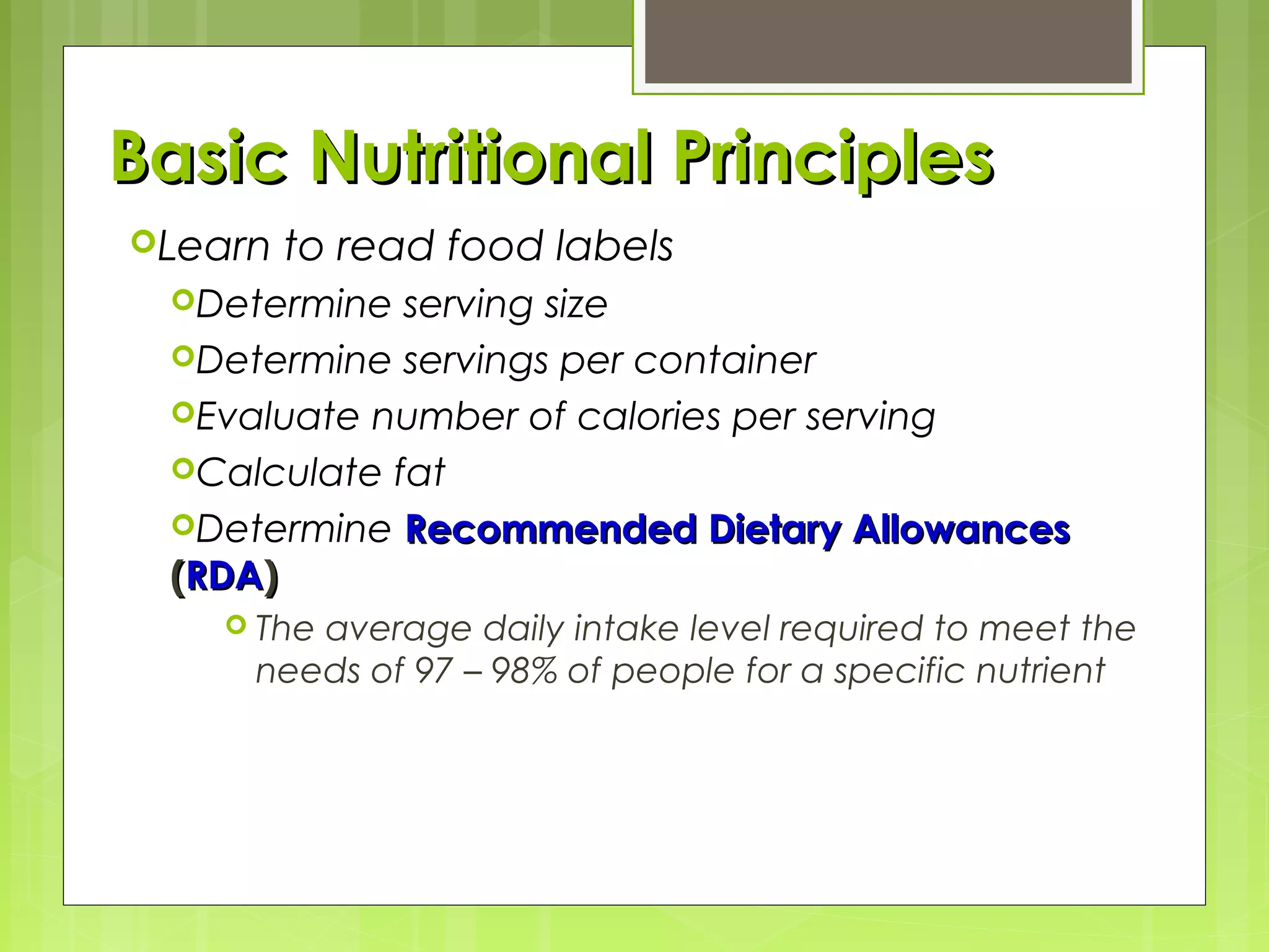 Basic Nutrition | PPT