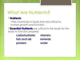 Basic Nutrition | PPT