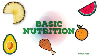 Basic nutrition ppt for Awareness Programme | PPT