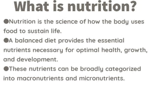 Basic nutrition ppt for Awareness Programme | PPT