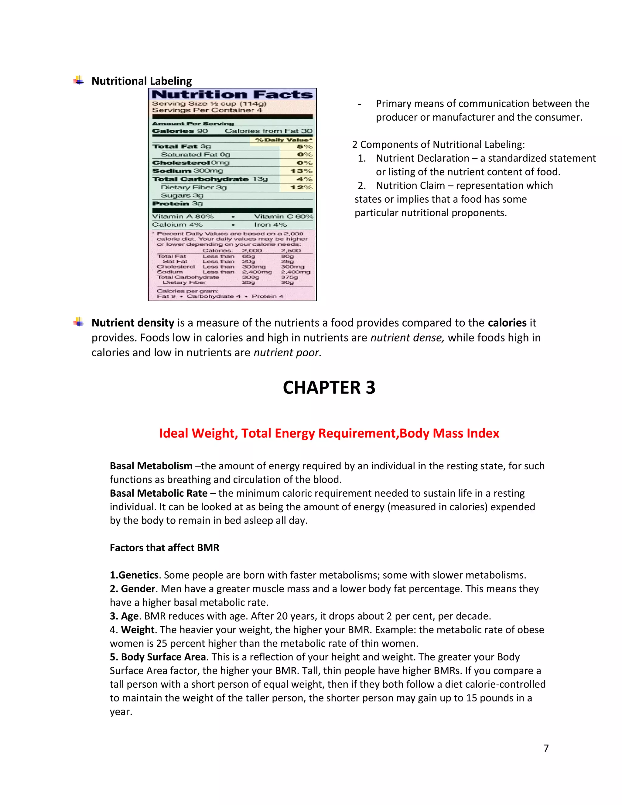 Basic nutrition (pdf) | PDF