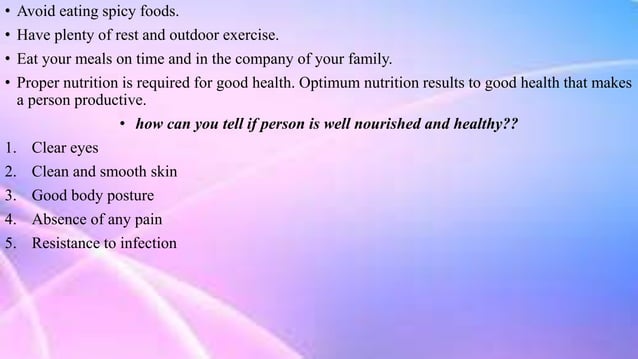 basic nutrition ppt | PPT