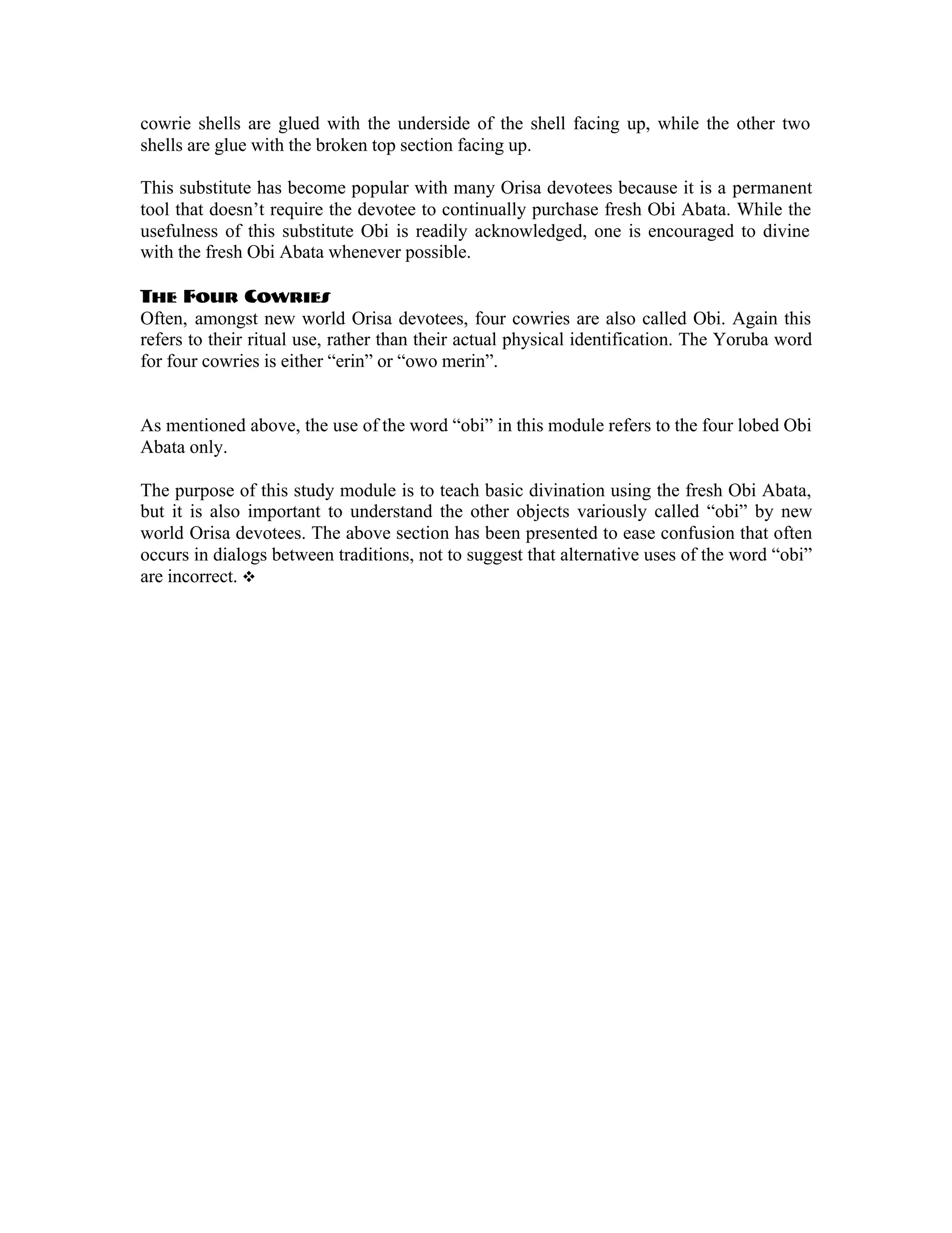 Basic obi abata_divination | PDF