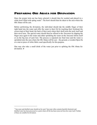 Basic obi abata_divination | PDF
