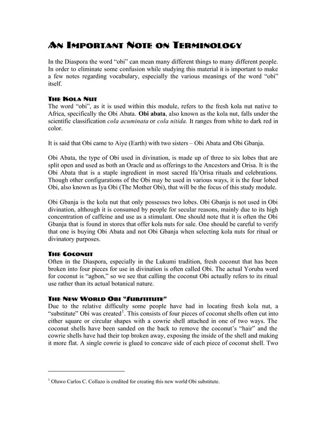 Basic obi abata_divination | PDF | Hinduism | Religion & Spirituality