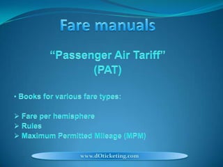 Basic Of Airline Fares | PPTX