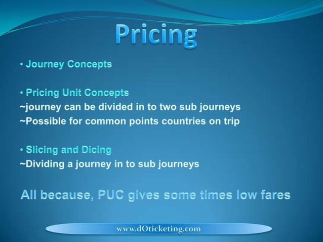 Basic Of Airline Fares | PPTX