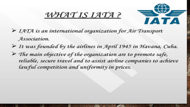 Basic of Air Ticketing & IATA Geography | PPT