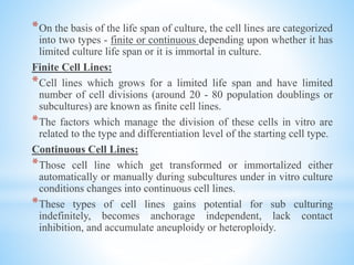 Basic of animal cell culture part I | PPTX