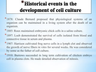 Basic of animal cell culture part I | PPTX