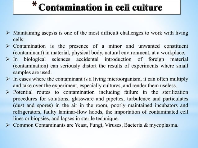 Basic of animal cell culture part iii | PPTX | Biological Sciences ...