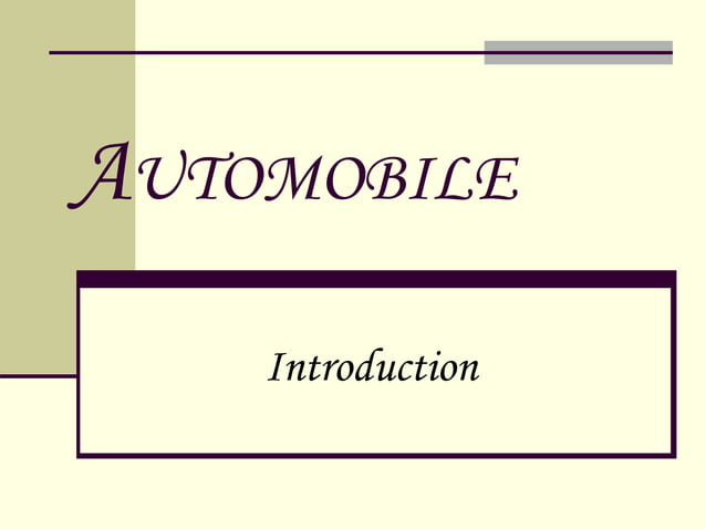 Basic of automobile.ppt | Auto Body Styles | Automotive