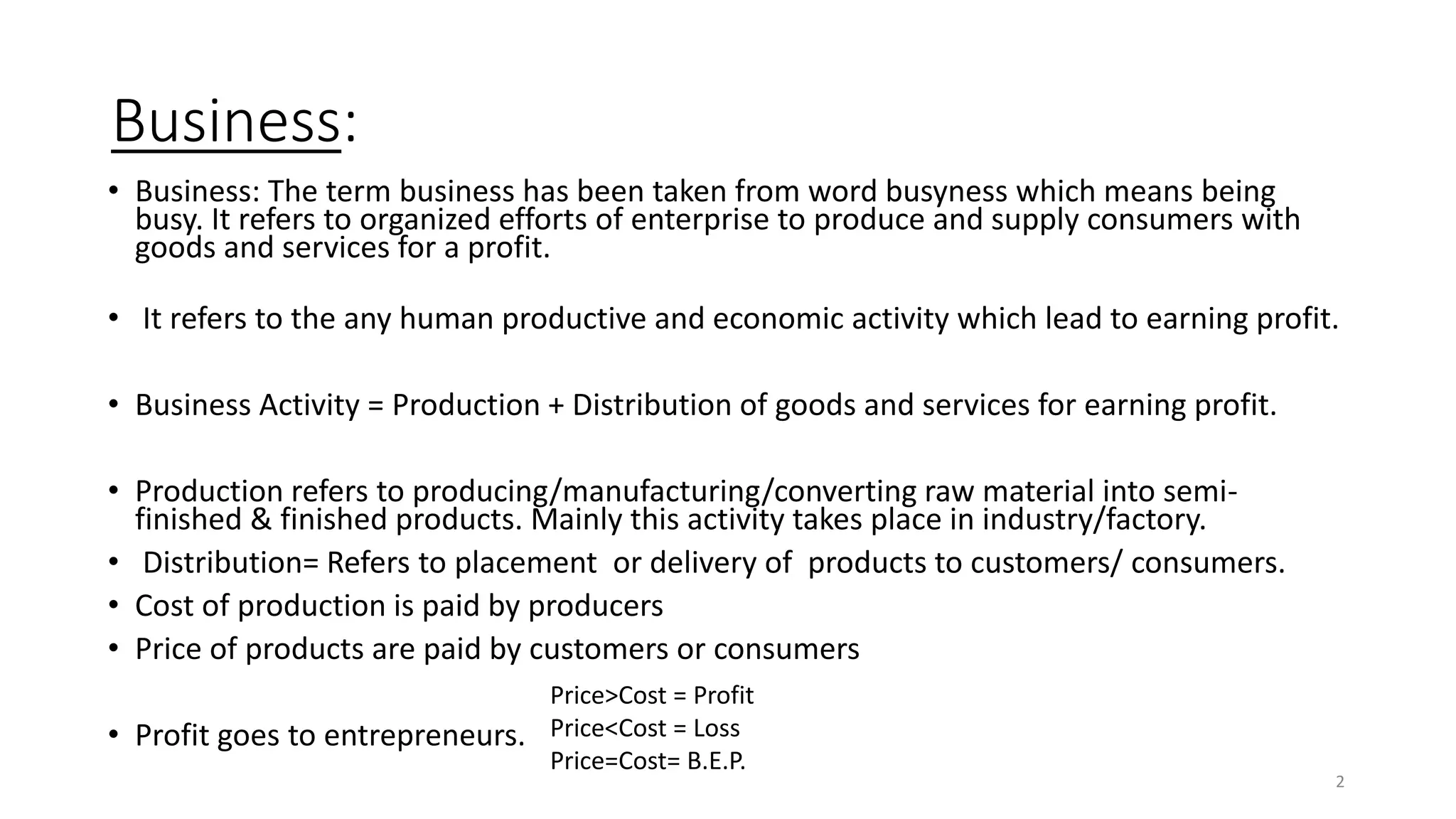 Basic of business and commerce | PPTX