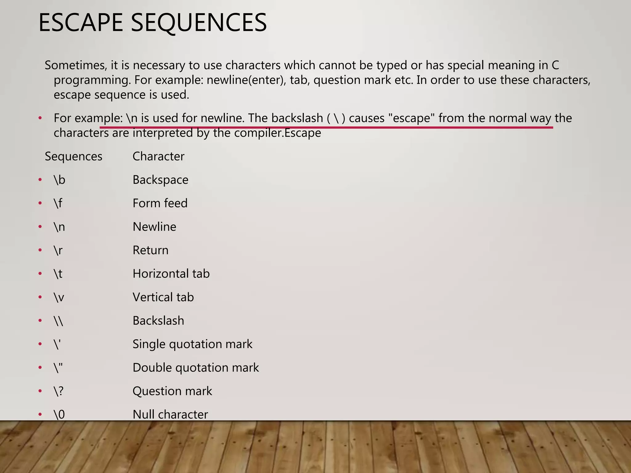 Basic of c language | PPT | Programming Languages | Computing