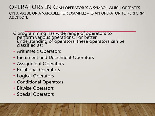 Basic of c language | PPT