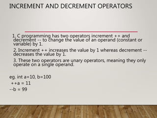 Basic of c language | PPT | Programming Languages | Computing