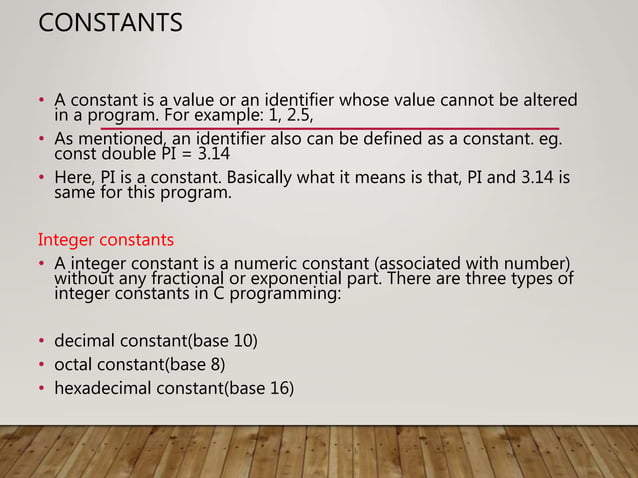 Basic of c language | PPT